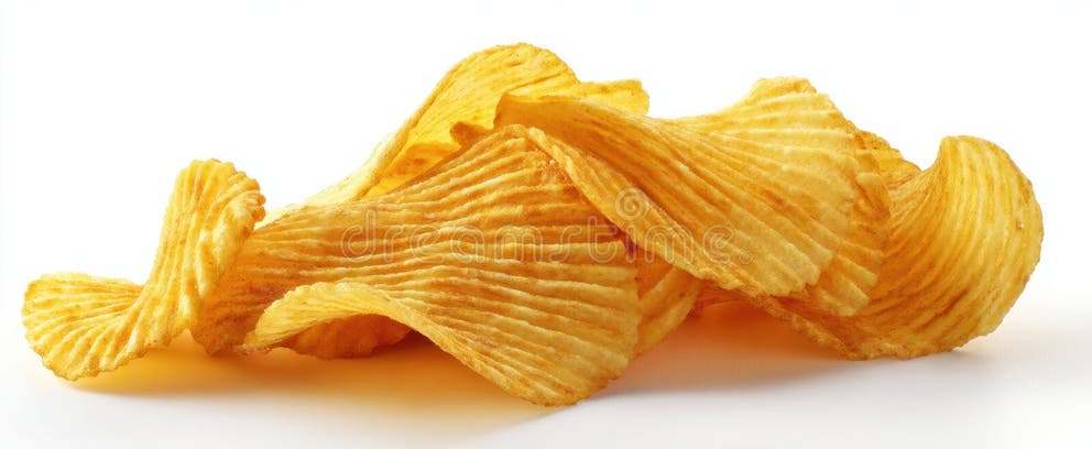 The Deliciously Curved Crispy Potato Chips Ready for Snacking.AI ...