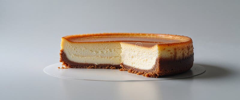 Deliciously Decadent Cheese Cake with Slice Cut Out Showcasing Texture ...
