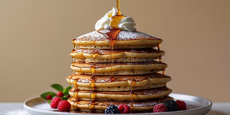 Deliciously Fluffy Stack of Pancakes Perfect for Breakfast or Dessert ...
