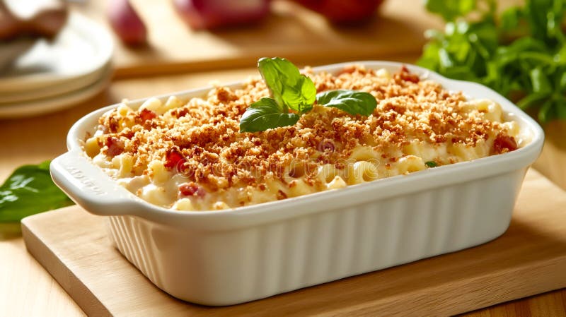 A Deliciously Presented Macaroni and Cheese Dish with a Creamy Texture ...