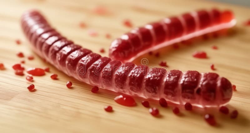 Deliciously Tempting Candy on a Wooden Surface Stock Illustration ...