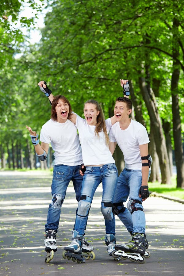 Delight stock image. Image of caucasian, friendship, exercising - 14696827