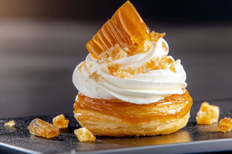 Caramel Cream Puff Delight Stock Photos - Free & Royalty-Free Stock ...