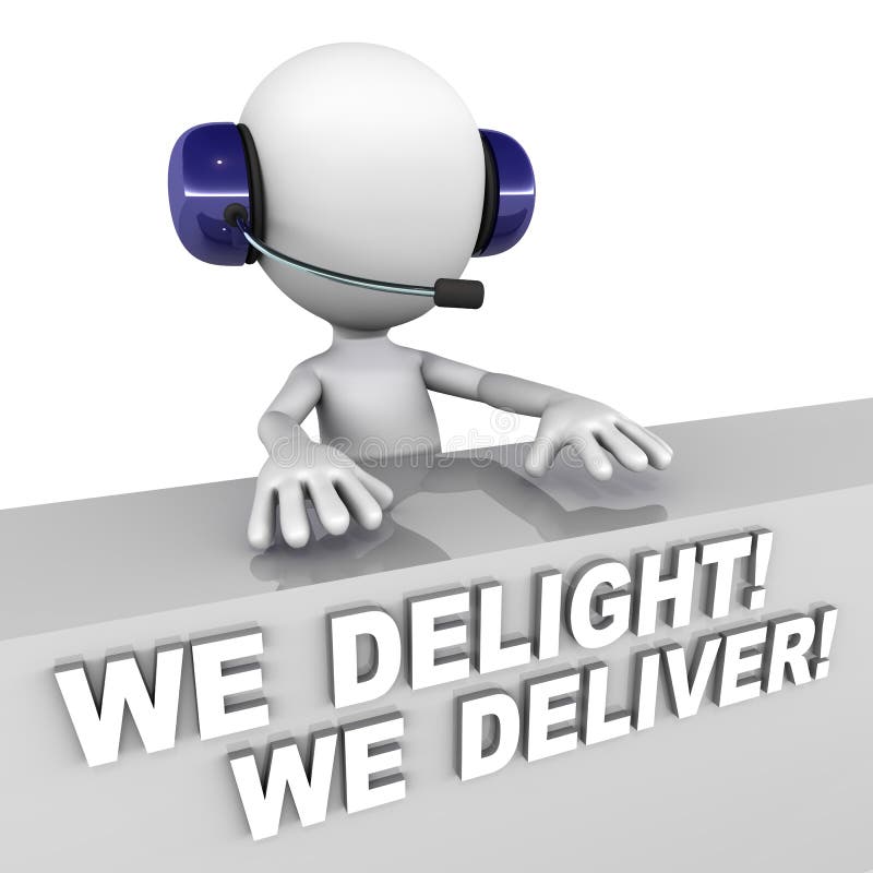 Delight and deliver stock illustration. Illustration of care - 38378899
