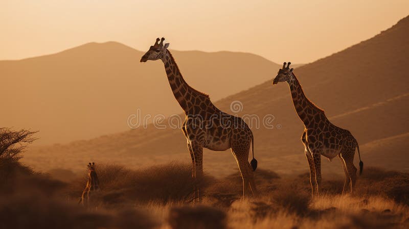 Delight in the Heartwarming Sight of Two Giraffes Grazing Side by Side ...