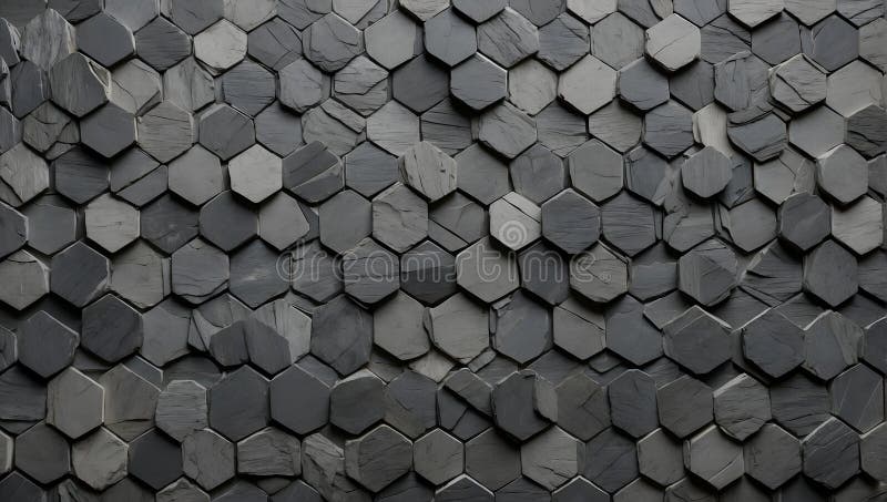 Slate Gray HexaStyle: Contemporary Pattern Delight. AI Generate Stock ...