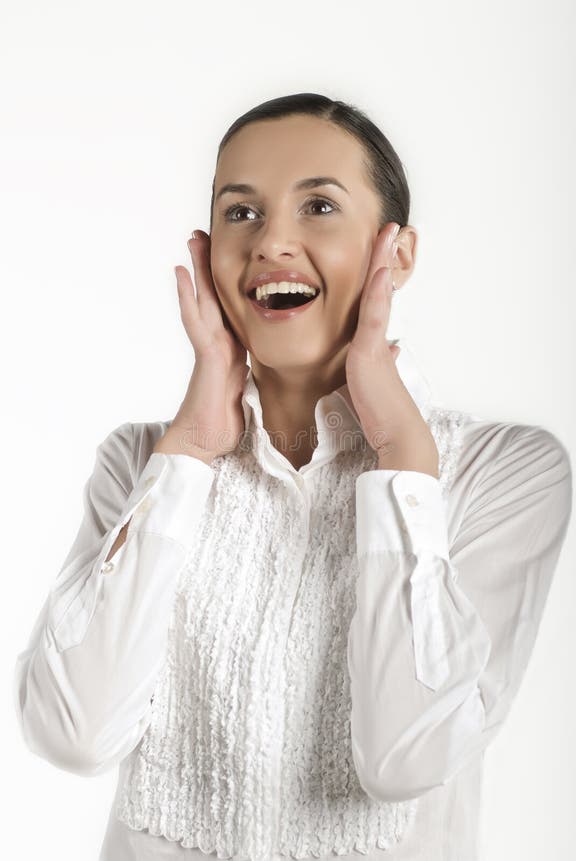 Delighted girl stock image. Image of dressed, woman, smile - 7986985