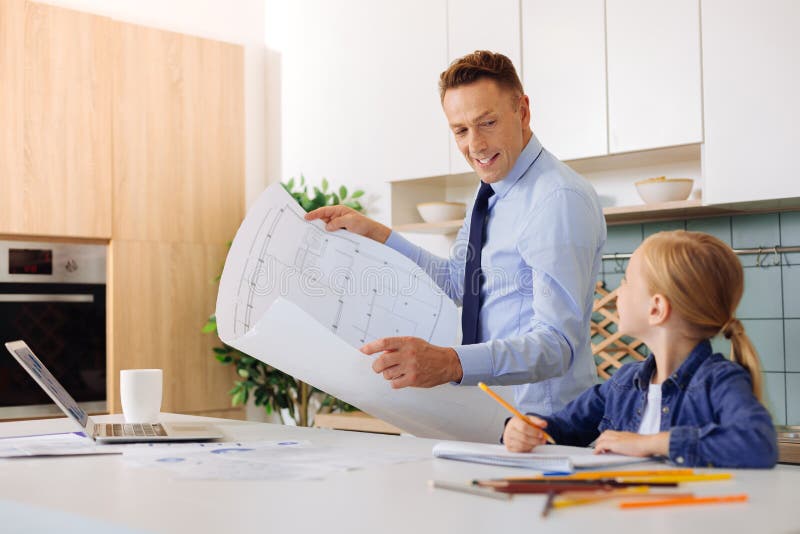 Delighted Smart Engineer Working at Home Stock Photo - Image of leisure ...