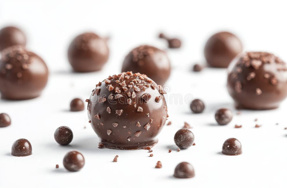 Delightful Array of Assorted Chocolate Candies Showcasing Rich Textures ...