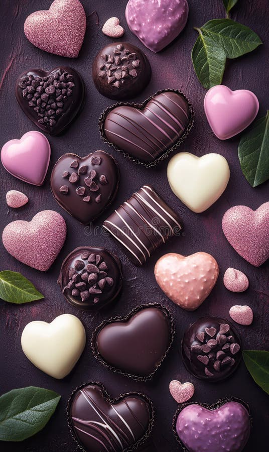A Delightful Array of Chocolates Elegantly Displayed on a Table ...