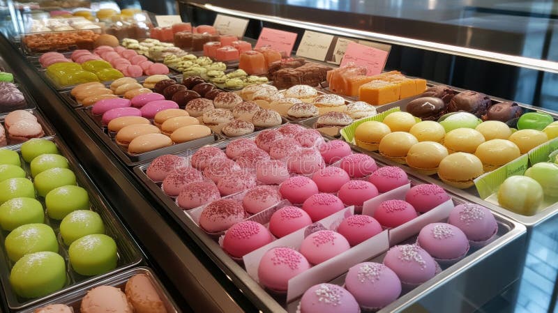 Delightful Array of Colorful Pastries. AI Generated Stock Illustration ...