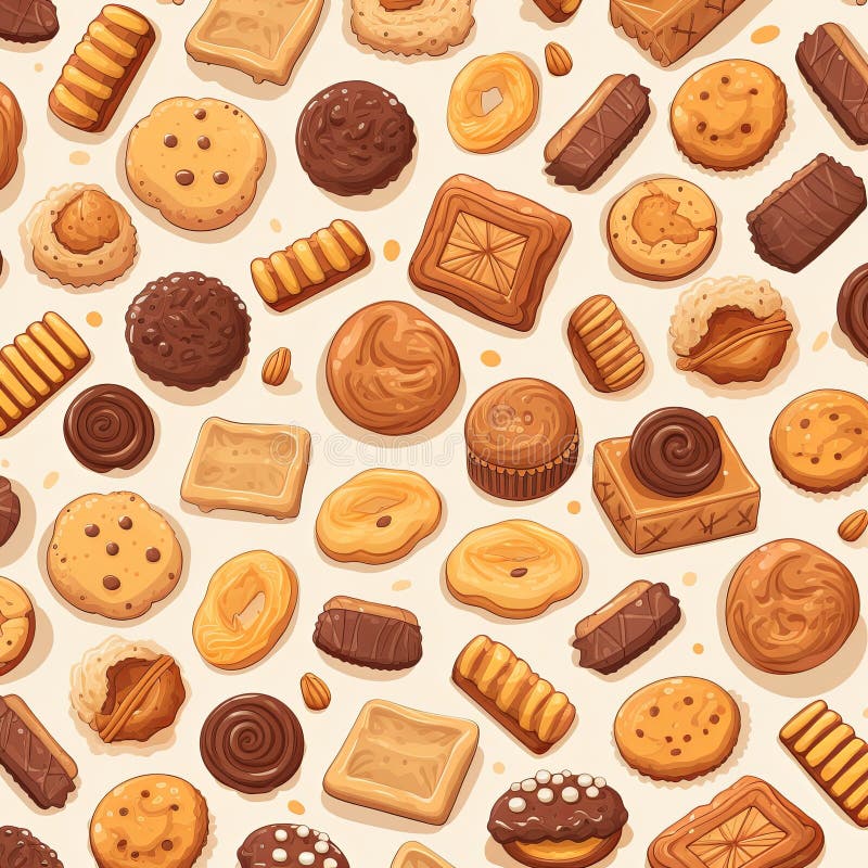 A Beautiful Display of Various Cookies and Biscuits on a Bright White ...