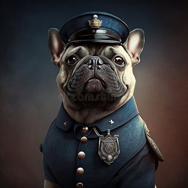 Dog in Police Uniform Canine Law Enforcer Poster Stock Illustration ...