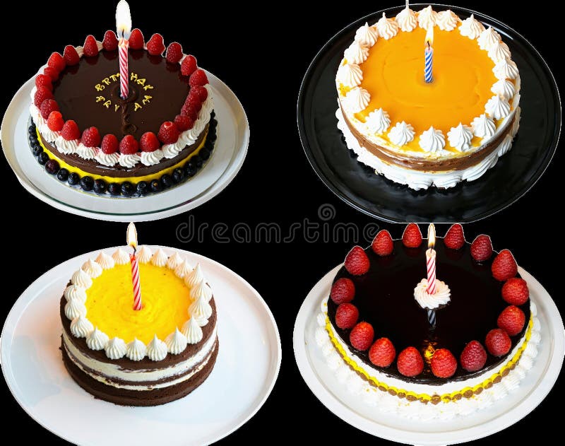 Delightful Assortment of Birthday Cakes with Colorful Decorations and ...