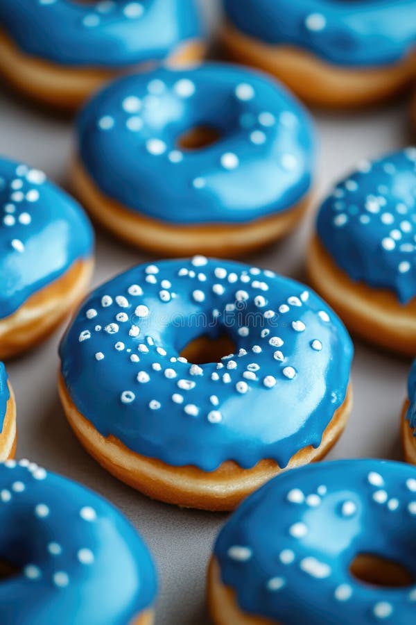 Blue Sprinkle Doughnuts stock photo. Image of sweet - 361877322