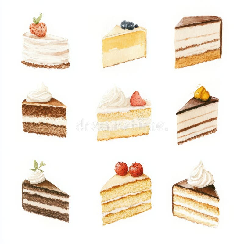 A Delightful Assortment of Cakes Adorned with Vibrant Toppings ...
