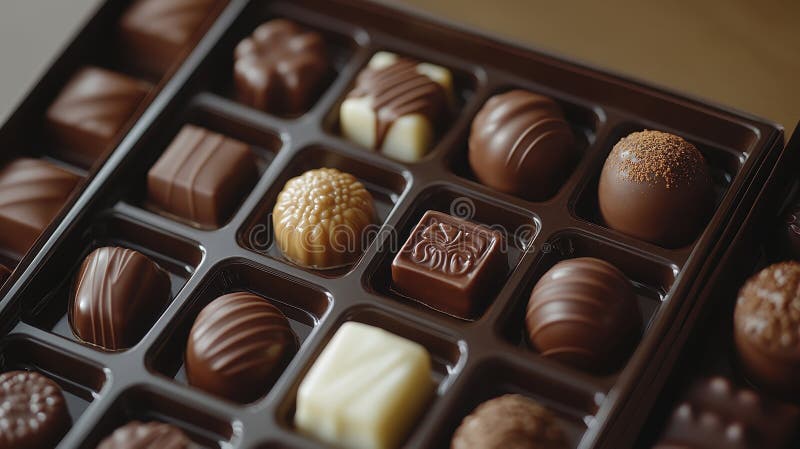Elegant Assortment of Artisanal Chocolates Displayed Beautifully ...