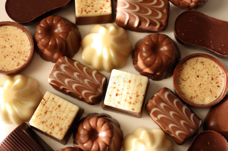 An Array of Assorted Chocolate Treats Beautifully Arranged on Display ...
