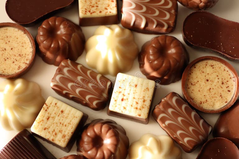 An Array of Assorted Chocolate Treats Beautifully Arranged on Display ...