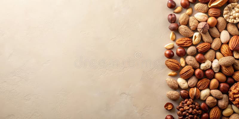 A Delightful Assortment of Various Nuts and Seeds Arranged Against a ...