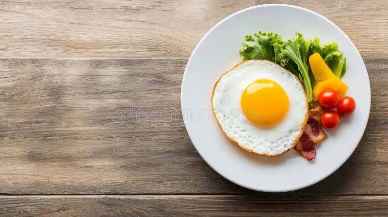 A Delightful Breakfast Featuring Fried Eggs and Crispy Bacon ...