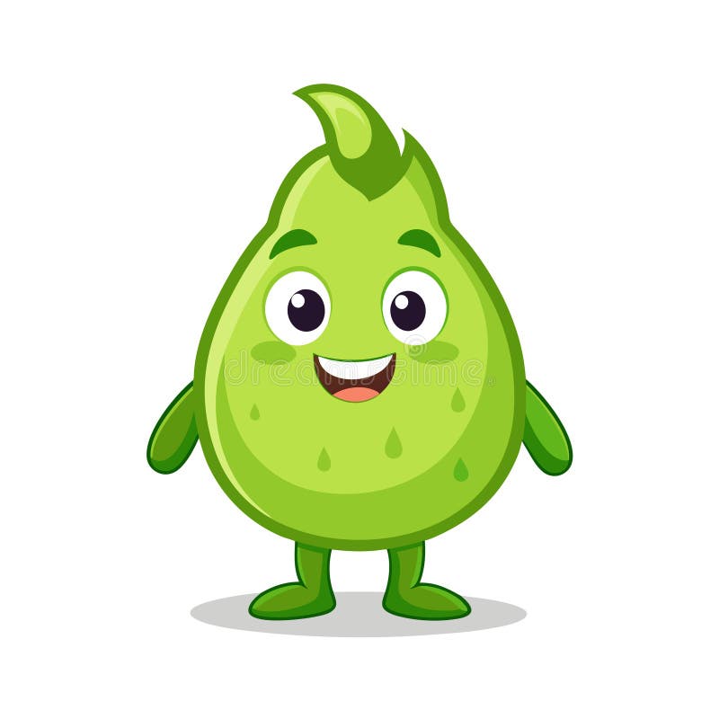 Delightful Cartoon Chayote Character Design Stock Vector - Illustration ...