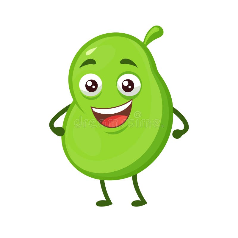 Delightful Cartoon Mung Bean Character Stock Illustrations – 3 ...