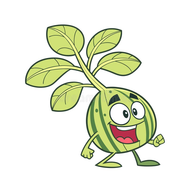 Delightful Cartoon Purslane Character Design Stock Illustrations – 6 ...