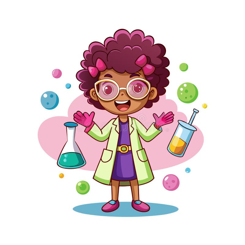Delightful Cartoon Scientist Character Stock Vector - Illustration of ...