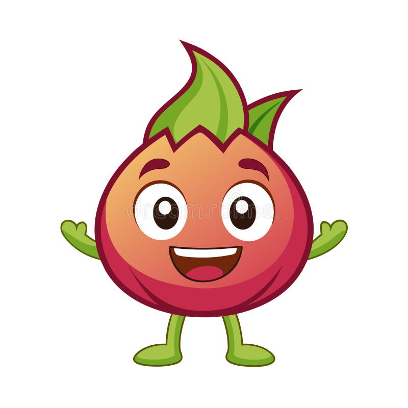 Delightful Cartoon Water Chestnut Character Design Stock Vector ...