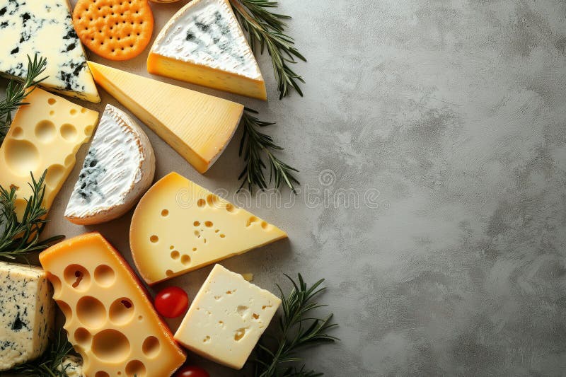 Delightful Cheese Background Showcasing Various Types Perfect Culinary ...