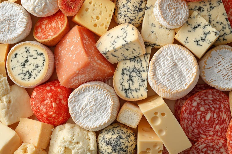 Delightful Cheese Background Showcasing Various Types Perfect Culinary ...