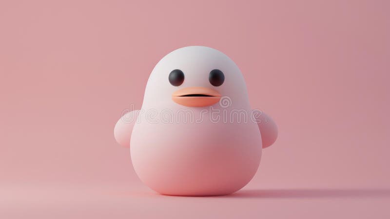Delightful Clay Duck in Muted Pastels Kawaii Style, Crafted Using ...