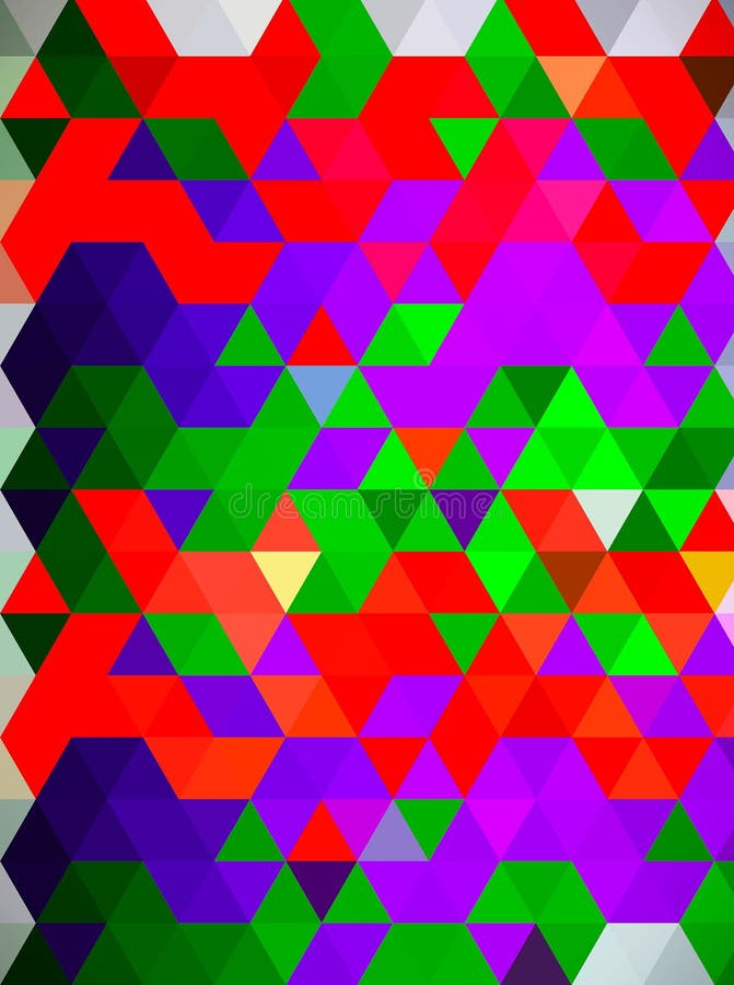 A Delightful Colored Digital Pattern of Triangles, Rectangles and ...