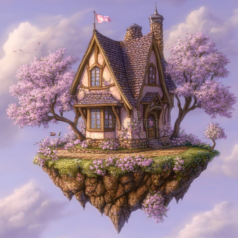 A Delightful Cottage Perched on a Floating Island Made from a Tree ...