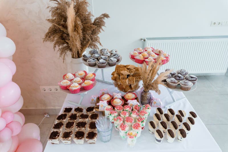 Colorful Kids Snacks Layered Treats Dessert Table Stock Photos - Free ...