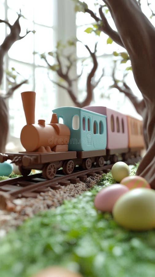 Whimsical Easter Train Travels through a Candy-filled Meadow with ...