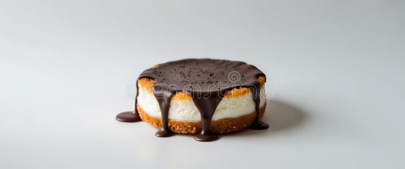 Delightful Fried Cheesecake in Chocolate Coating Stock Image - Image of ...