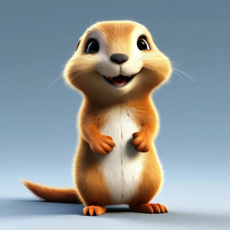 Adorable AI-Generated Chipmunk with Big Eyes and Happy Expression Stock ...