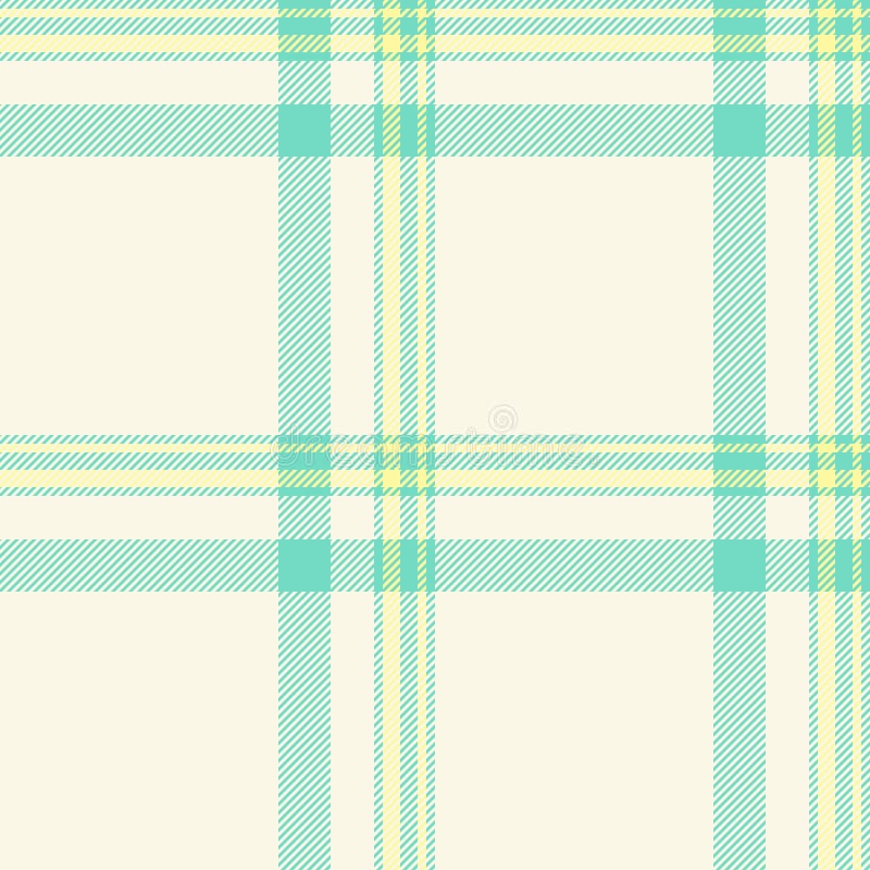 Delightful Pastel Plaid Pattern in Soft Mint Green and Pale Yellow on a ...