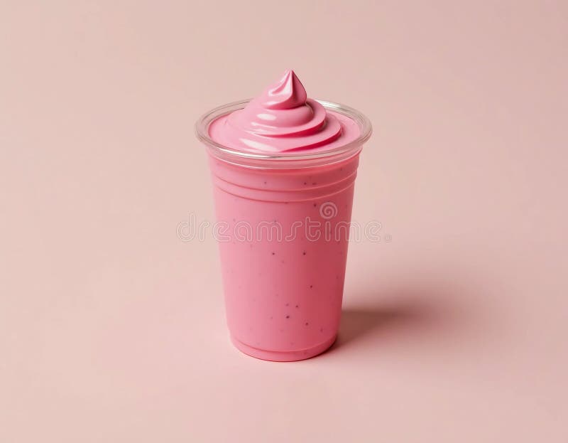 A Delightful Serving of Raspberry Yogurt is Elegantly Presented in a ...