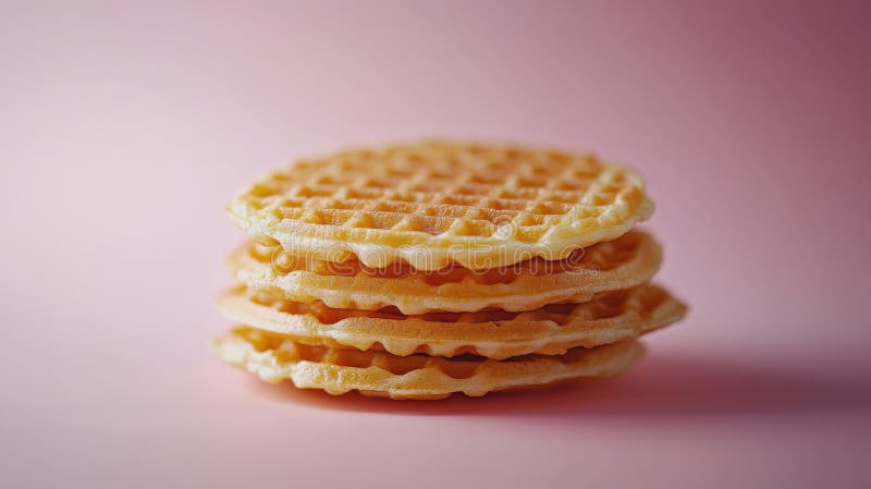 Sweet Waffles on Smooth Pastel Gradient Background Stock Photo - Image ...