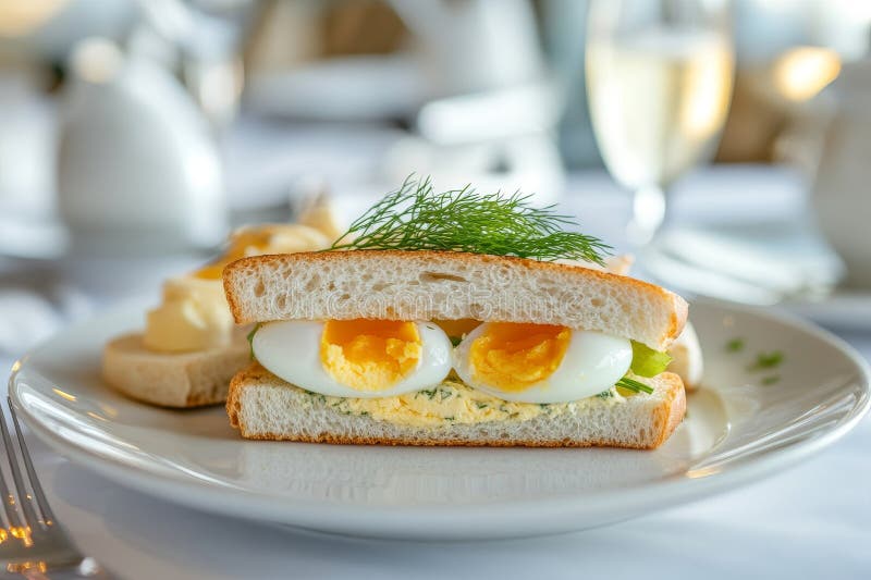 Delightful Traditional Breakfast Featuring Soft Boiled Egg and Butter ...