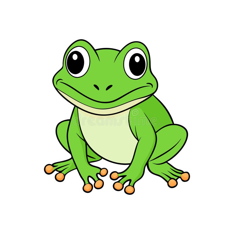 Tree Frog Outline Coloring Animal Illustration Stock Illustration ...