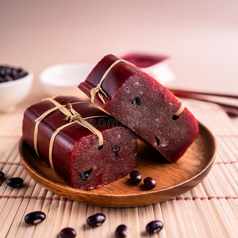 Delightful Variants of Red Bean Cake. AI Content Generation. Stock ...