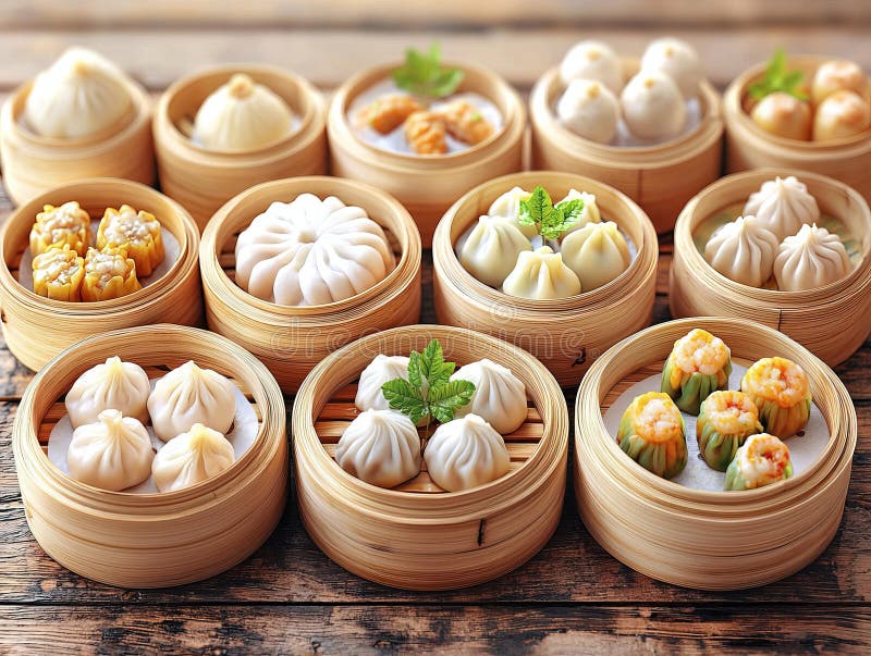 A Delightful Visual Representation of Various Dim Sum Dishes ...