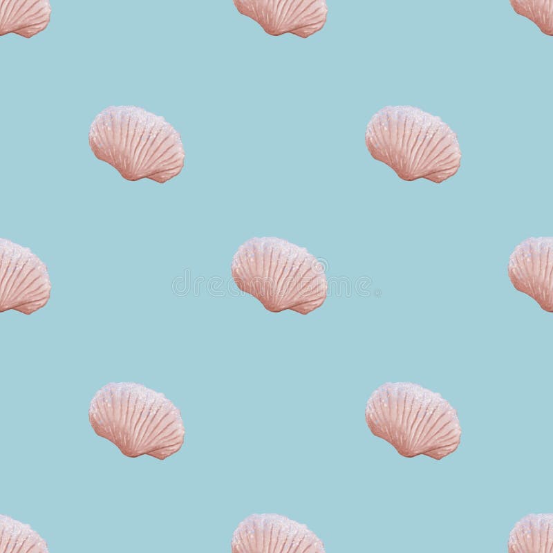 Elegant Watercolor Shell Pattern Design for Fabric and Packaging Use ...