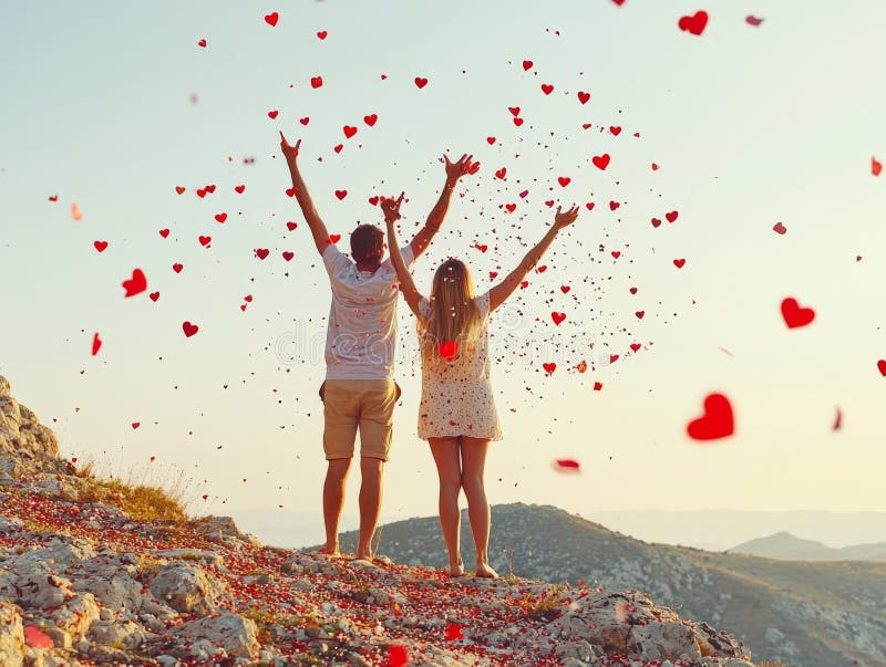 A Delightful Young Pair, Smitten with Each Other, Enjoys the Outdoors ...