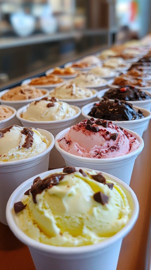 Delights of Assorted Dessert Cups Featuring an Array of Toppings and ...