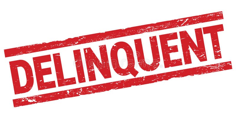 DELINQUENT Text on Red Rectangle Stamp Sign Stock Illustration ...